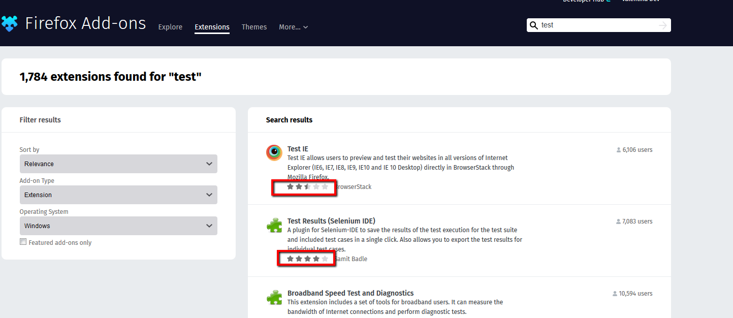 Average rating stars are not yellow in listing pages · Issue #11035 · mozilla/addons · GitHub
