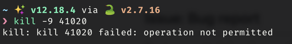 [BUG] error message for kill/terminate/interrupt process that current user has no permission to ...
