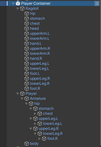 [P1] Ragdoll System (Character Controller) · Issue #2 · jukrb0x/MF1 · GitHub