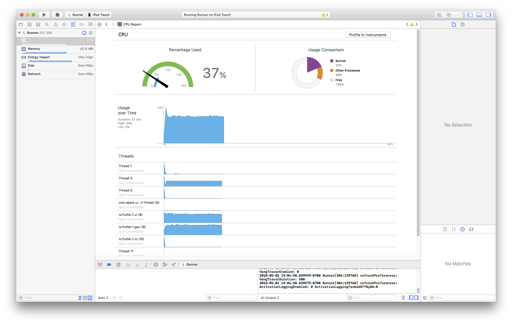 Verify The Cpu And Memory Cost Of A Rotating And Fading Image · Issue 17217 · Flutterflutter