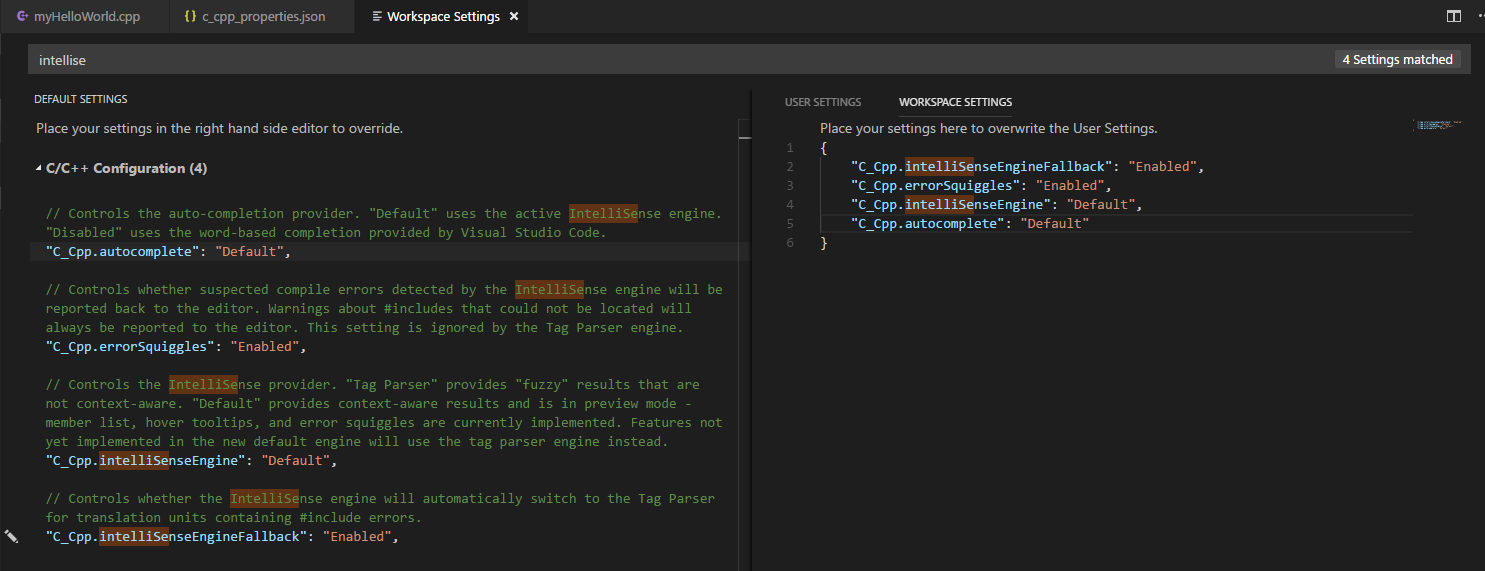 Unable to get rid of green squiggly line · Issue #1528 · microsoft/vscode-cpptools · GitHub