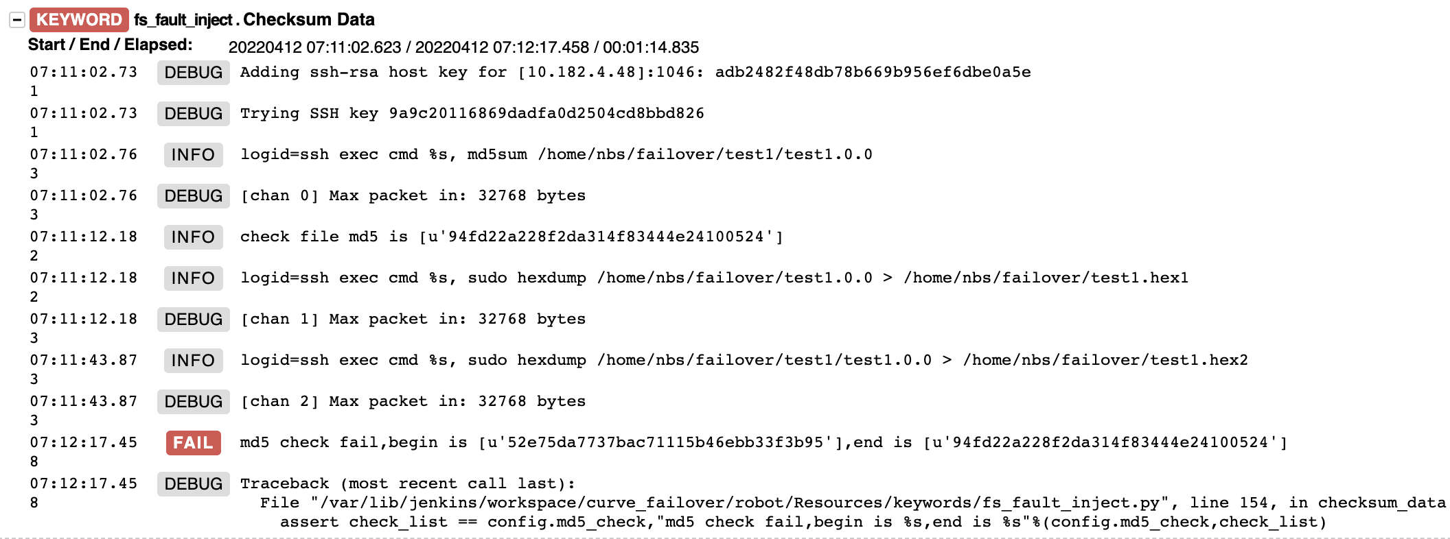 CI： Inconsistent data in md5sum file · Issue #1242 · opencurve/curve · GitHub