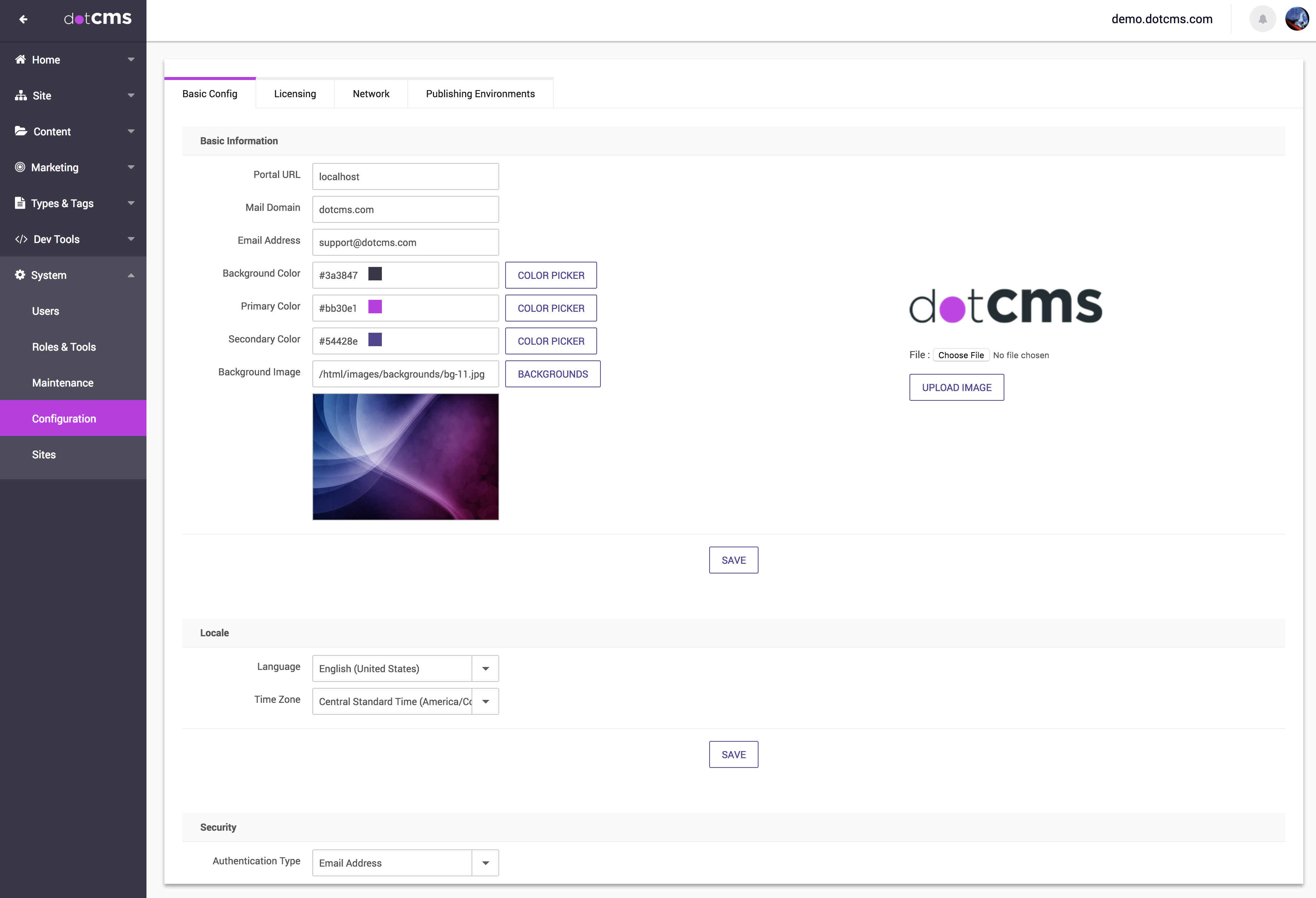 Improvement: Enable Backend Branding By Site · Issue #15211 · dotCMS/core · GitHub