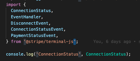 ConnectionStatus enum imports as undefined · Issue #9 · stripe/terminal-js · GitHub