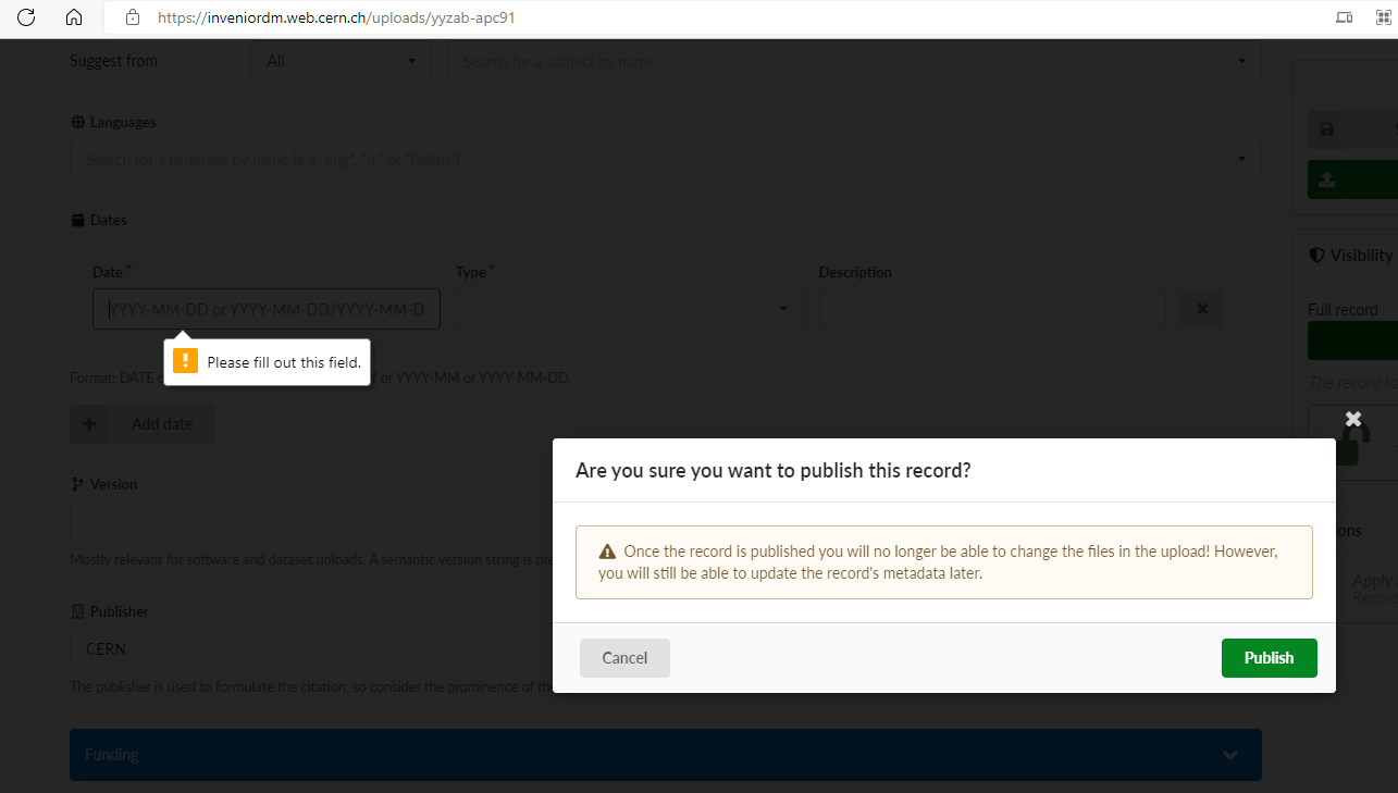 "Please fill out this field." pop-over appears even when all required fields are complete when ...