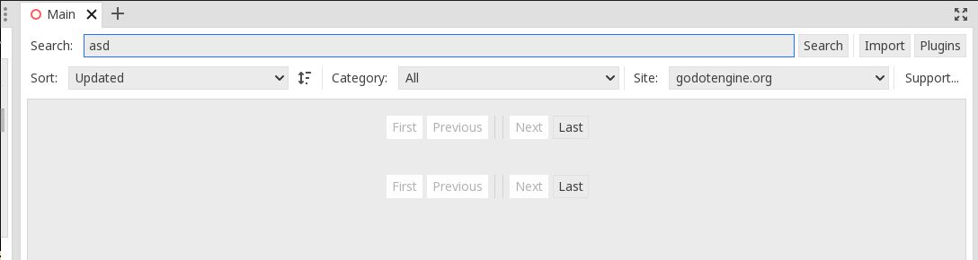 Remove Page Buttons From Assetlib Tab If There Are No Results · Issue 23036 · Godotenginegodot