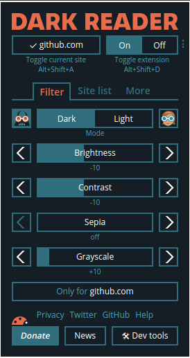 Turn Dark Reader into what's supposed to be. · Issue #6032 · darkreader/darkreader · GitHub