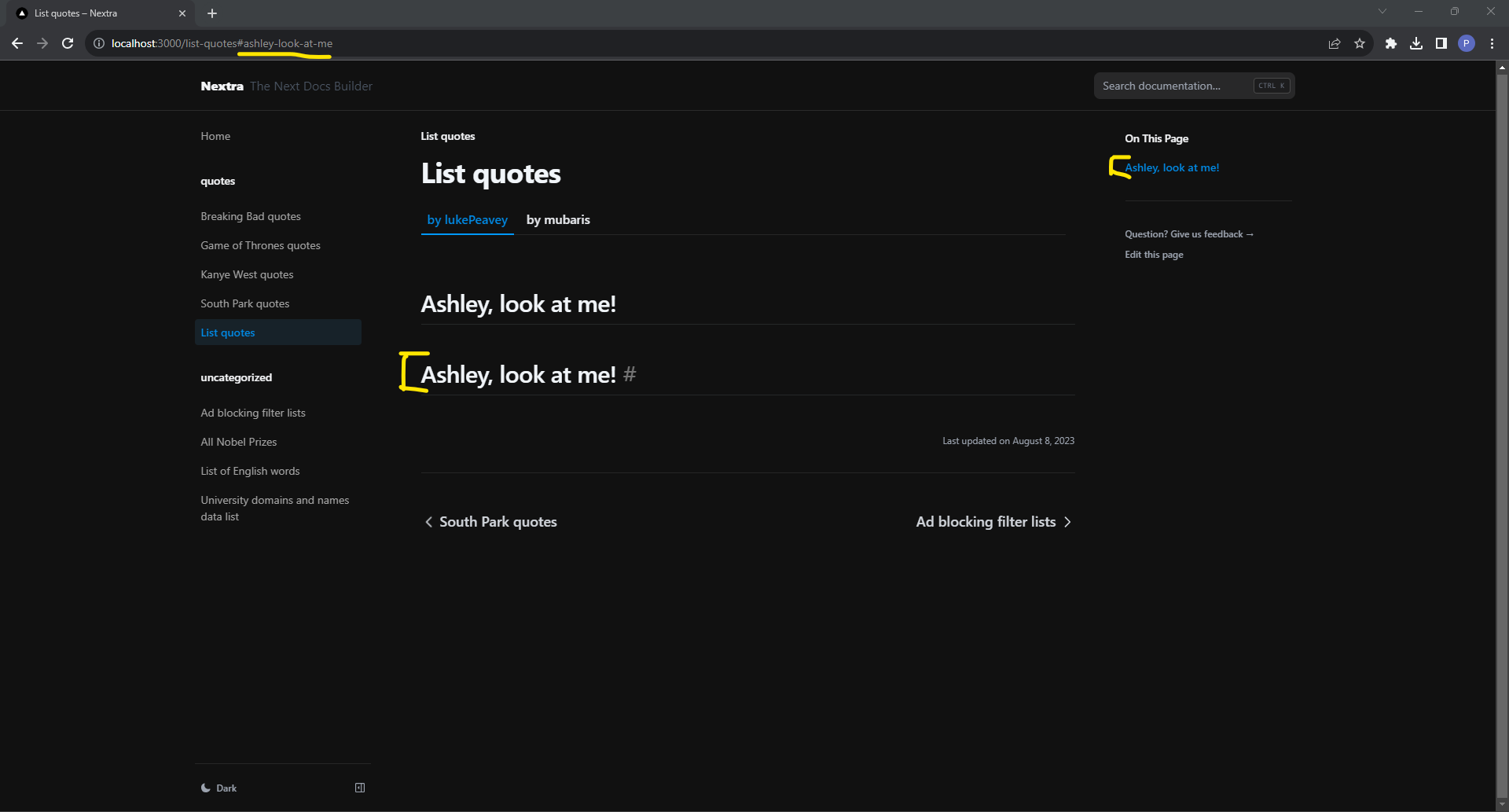 and ` ` · Issue #2136 · shuding/nextra · GitHub