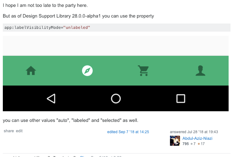 Make text on BottomNavigationBarItem optional · Issue #17099 · flutter/flutter · GitHub