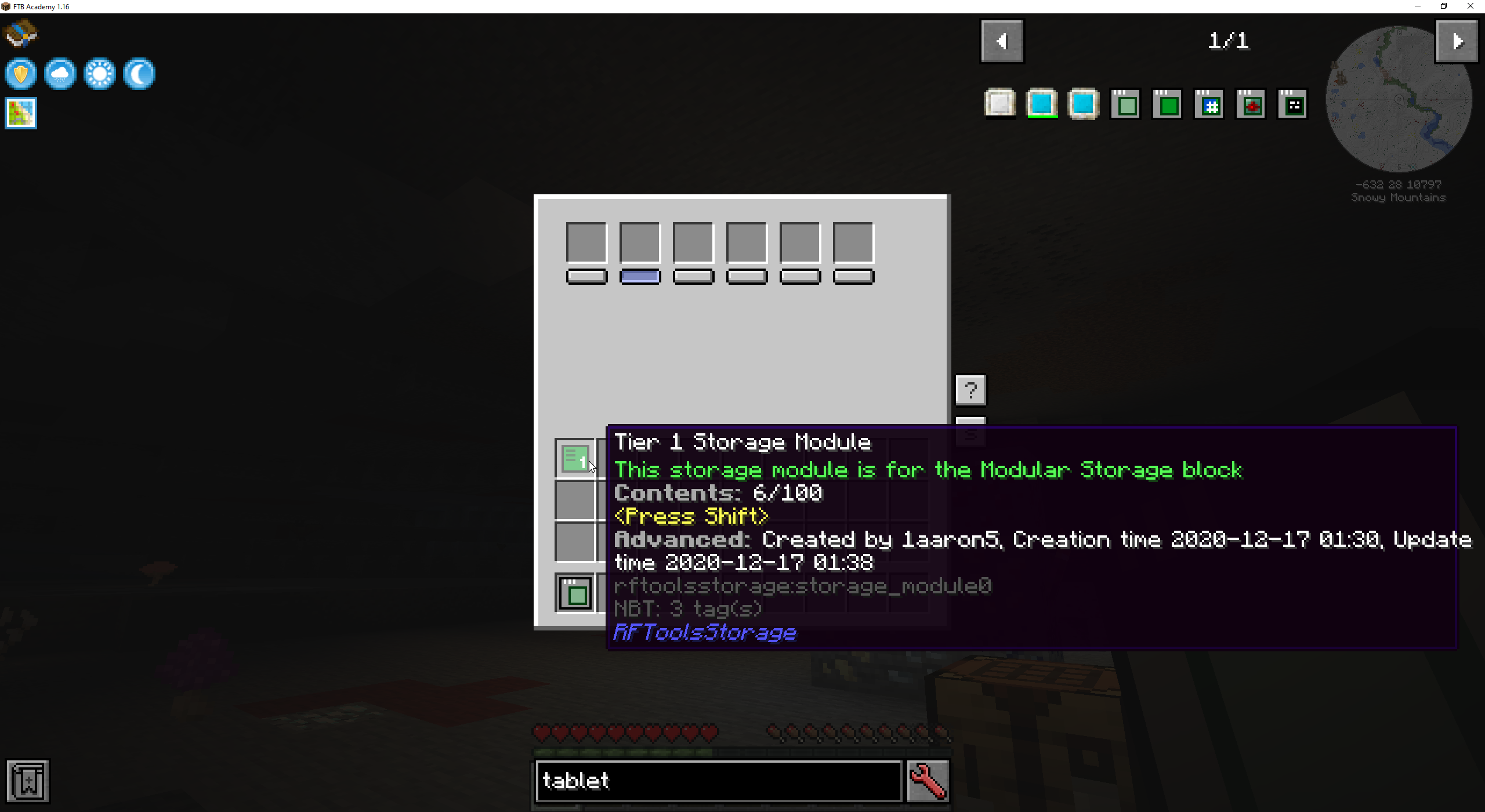 Cannot put Storage Modules into the Tablet · Issue #31 · McJtyMods/RFToolsStorage · GitHub
