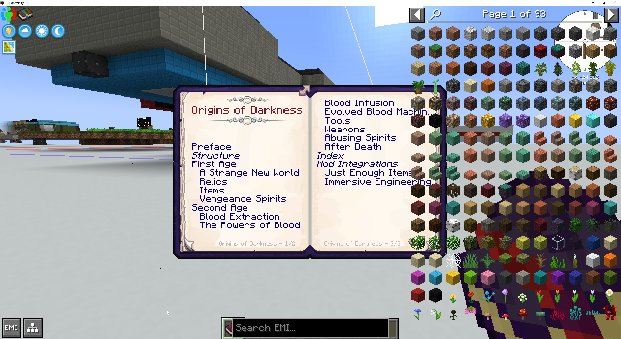 EMI (JEI/REI alternative) is visible in Origins of Darkness · Issue #985 · CyclopsMC/EvilCraft ...