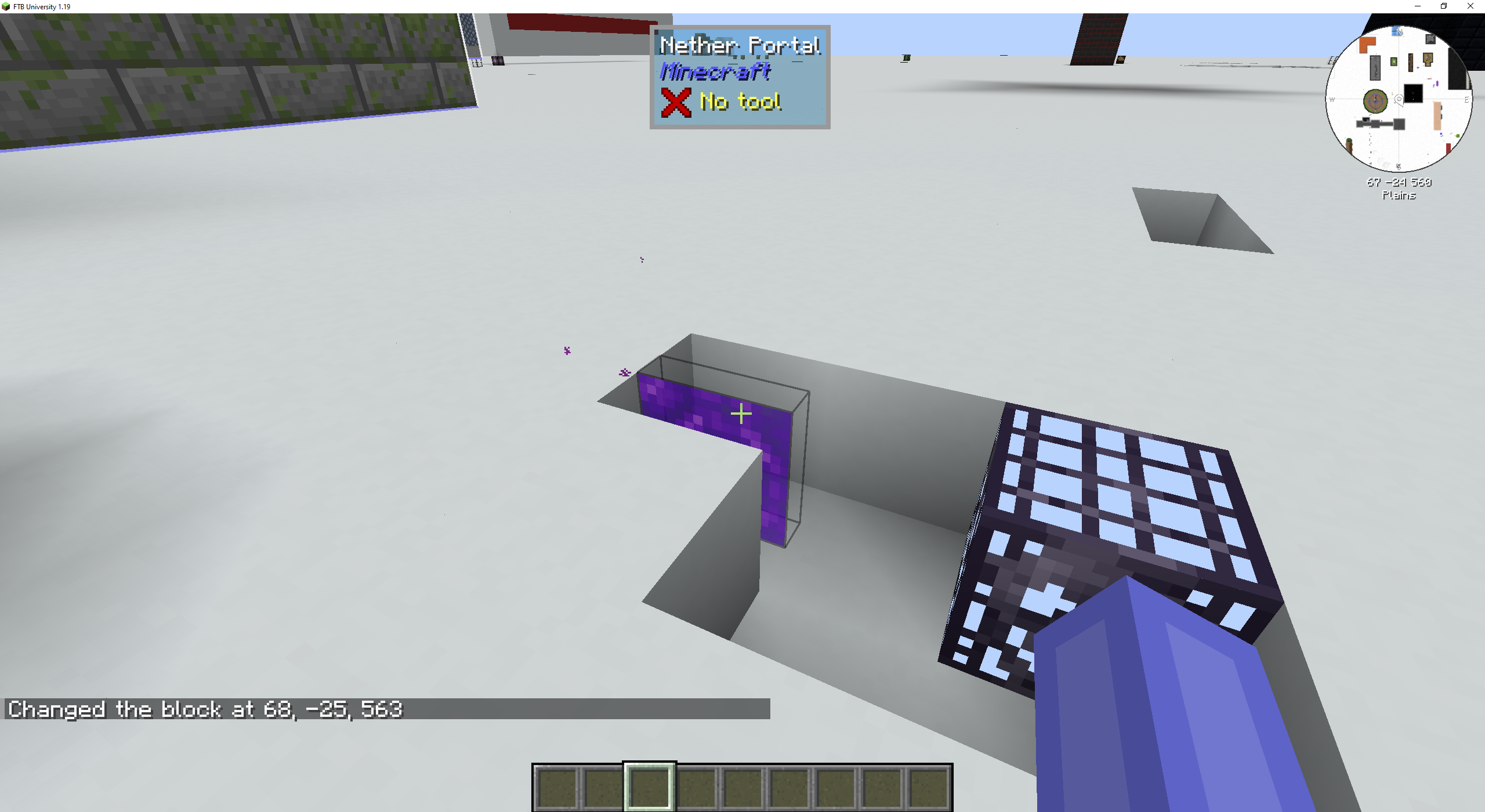 The Boss Spawner block is not set to be transparent, so it lets you see ...