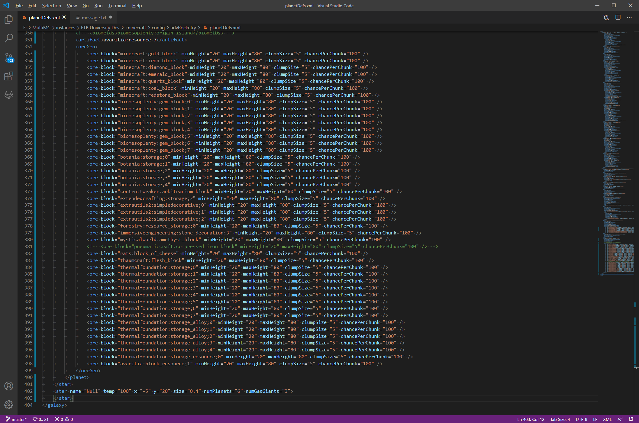 [BUG] oreGen tag cannot accept metadata · Issue #1908 · Advanced ...