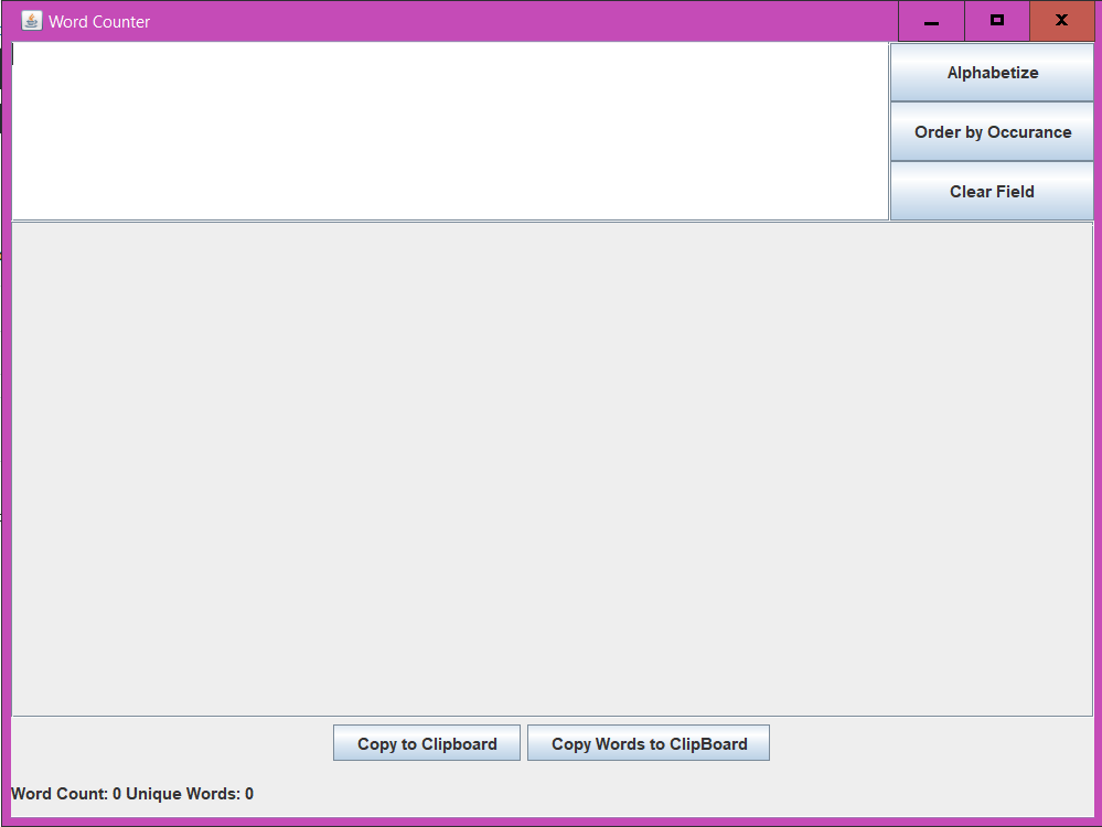 GitHub - Gott22e/WordCounter: Java program with GUI for user to copy/paste text and get its word ...