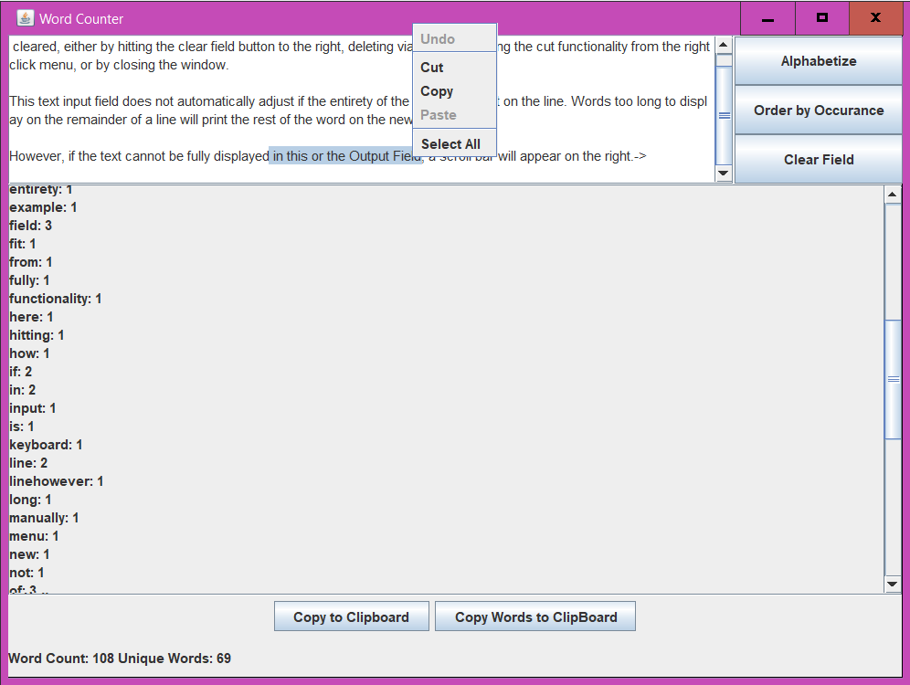 GitHub - Gott22e/WordCounter: Java program with GUI for user to copy/paste text and get its word ...