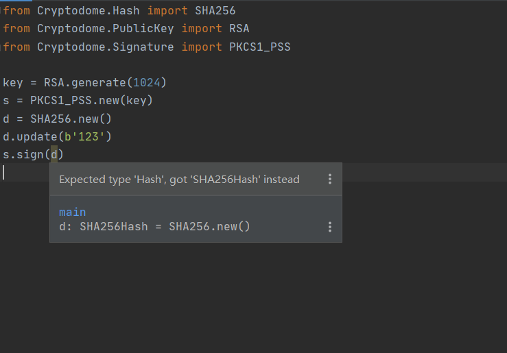Error in sign · Issue #515 · Legrandin/pycryptodome · GitHub