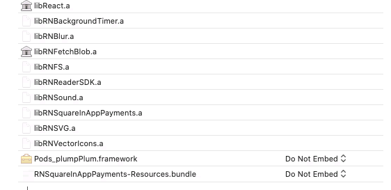 framework not found SquareReaderSDK · Issue #115 · square/react-native-square-reader-sdk · GitHub