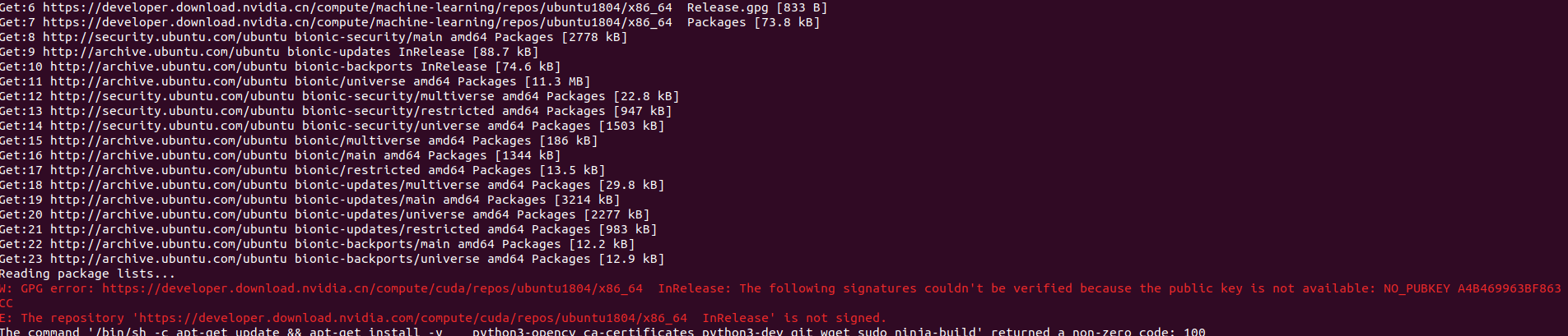 InRelease: The following signatures couldn't be verified because the ...
