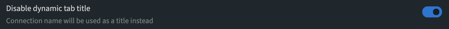 RFE: Add "Disable dynamic tab title" for Profiles · Issue #3574 · Eugeny/tabby · GitHub