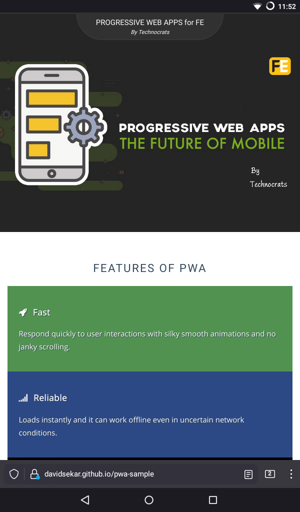 [Bug] PWAs show an empty space for the toolbar, but only when the ...