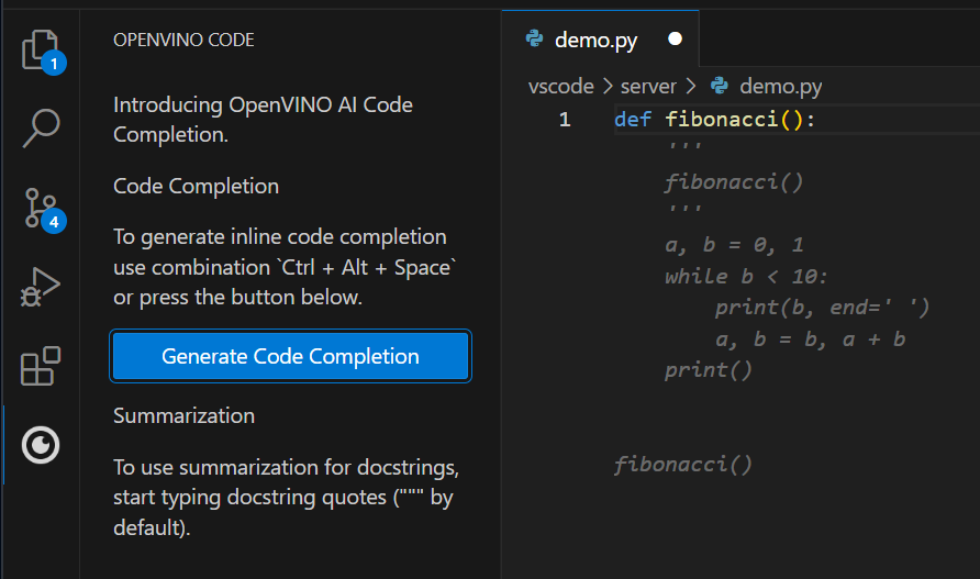 OpenVINO VSCode Extension - Prototype · GitHub