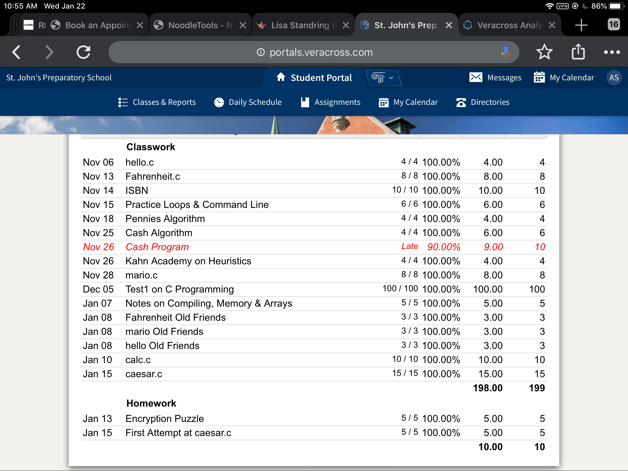Late Assignments do not show · Issue #3 · HyDevelop/VeracrossAnalyzer.Client · GitHub