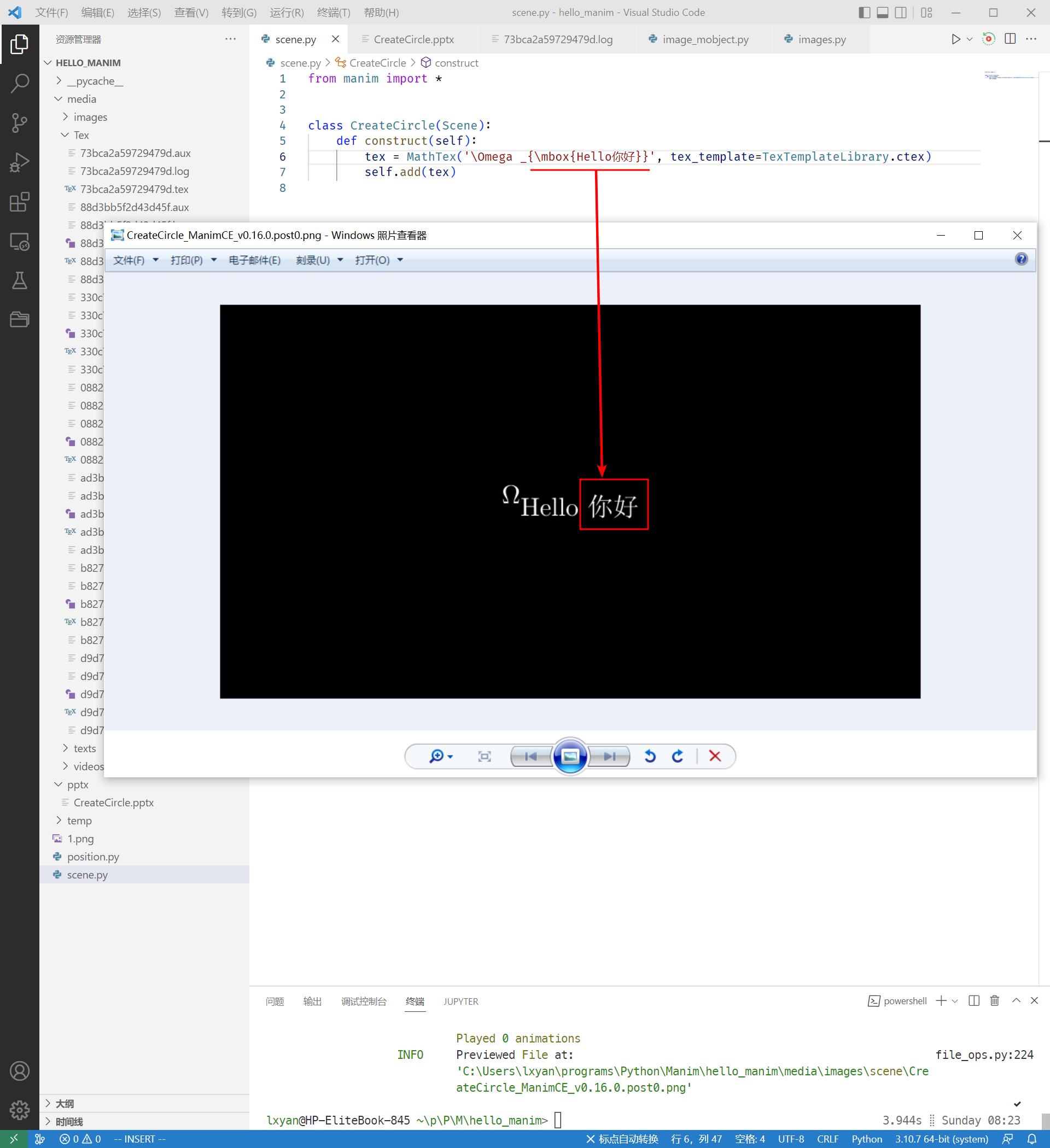 Chinese character appears in Tex() but disappears in MathTex() · Issue #2973 · ManimCommunity ...