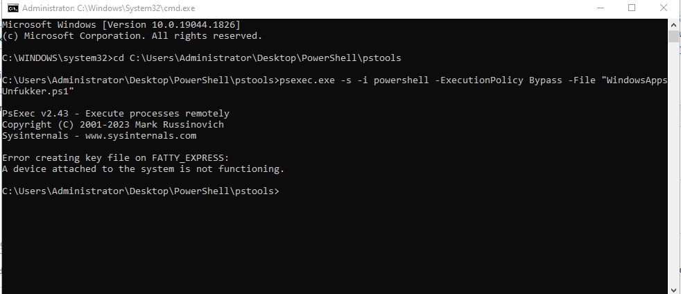 Error creating key file · Issue #30 · AgentRev/WindowsAppsUnfukker · GitHub