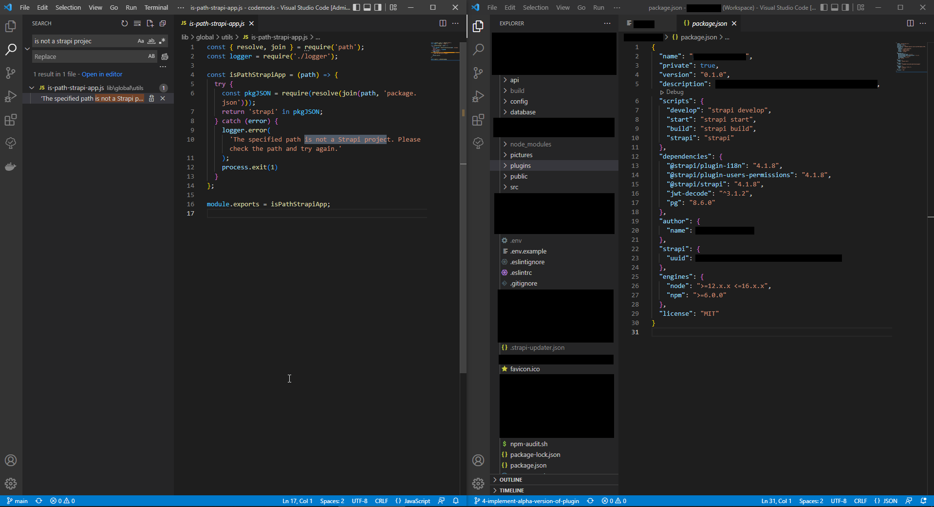 migrate plugin does not recognize Strapi plugin dir as Strapi · Issue #28 · strapi/codemods · GitHub