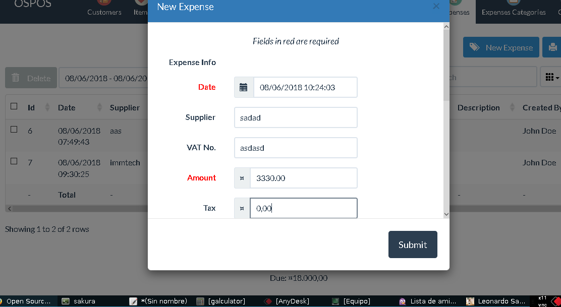 bug: decimals are not interpreted correctly at expenses module · Issue #2018 · opensourcepos ...