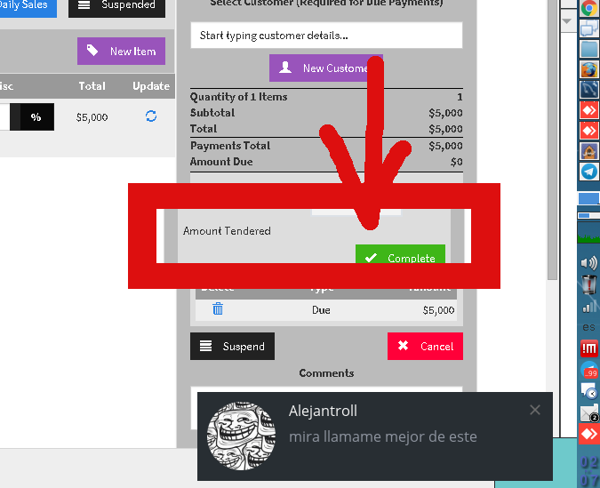 Sale Error In Form Amount Tendered · Issue 2602 · Opensourcepos Opensourcepos · Github