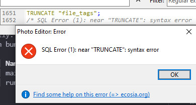 SQLite: Wrong query is ran for emptying a table · Issue #1557 ...