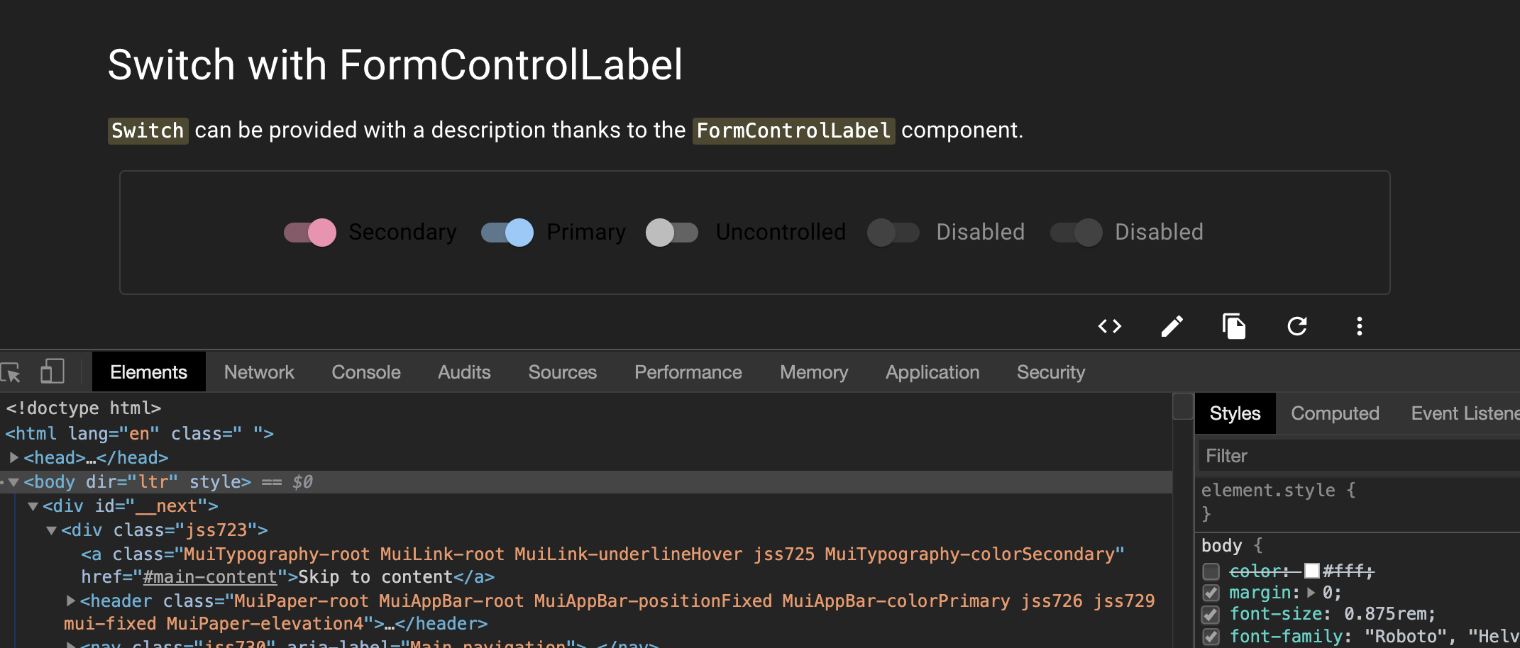 [RadioGroup]: label text color in dark mode · Issue #20723 · mui ...