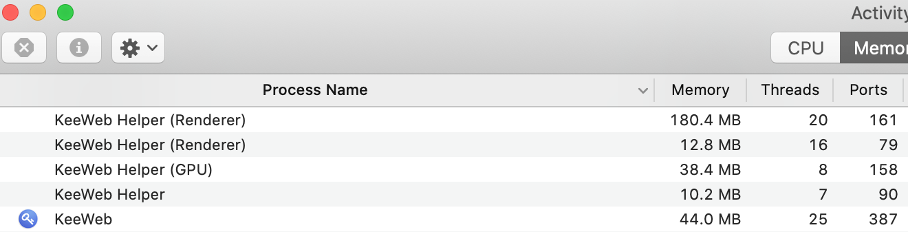 High memory usage on MacOS · Issue #1580 · keeweb/keeweb · GitHub