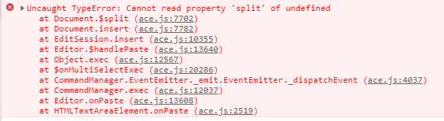 Exception on paste while holding the ctrl key · Issue #4057 · ajaxorg/ace · GitHub