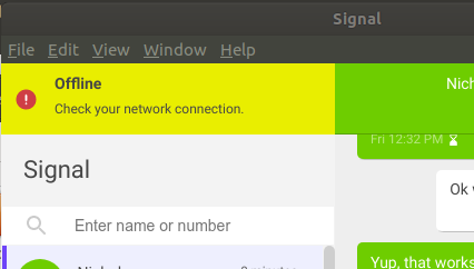 Distracting UI flash of "Offline" notification · Issue #2495 · signalapp/Signal-Desktop · GitHub