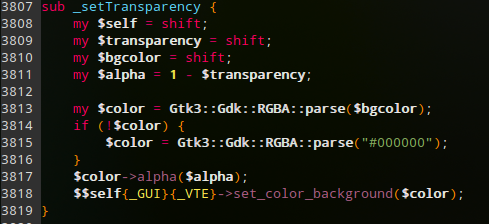 Loki branch - EL7 build - Terminal transparency doesn't work & Asbru main window unresponsive ...