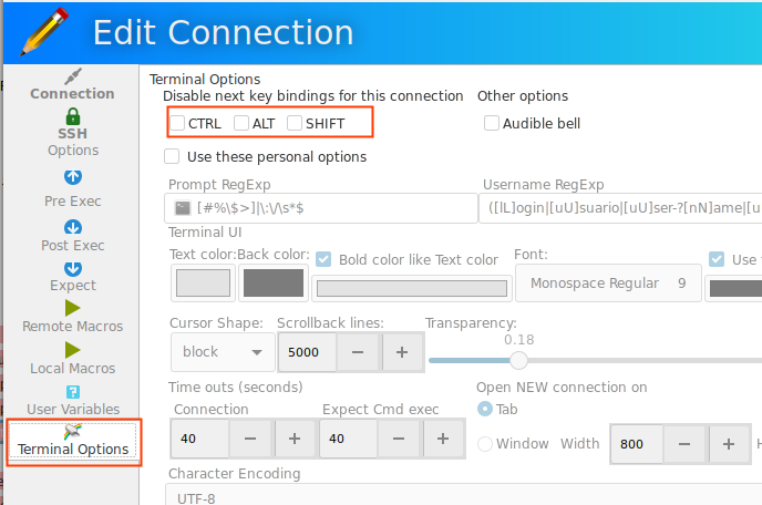 "Select key bindings to disable from TABs Window" not working for "alt-p". · Issue #590 · asbru ...
