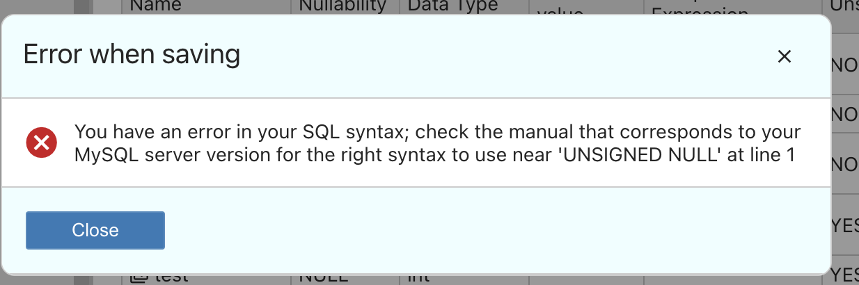 BUG: Unsigned column doesn't work correctly. · Issue #324 · dbgate/dbgate · GitHub