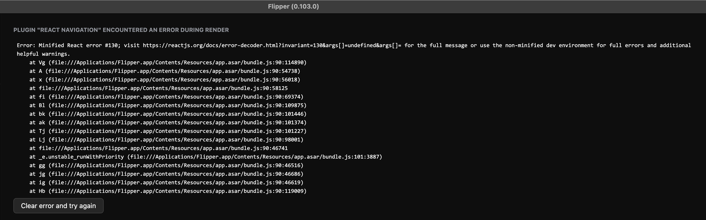 Flipper Devtools Encountered An Error During Render · Issue 9850 · React Navigationreact 