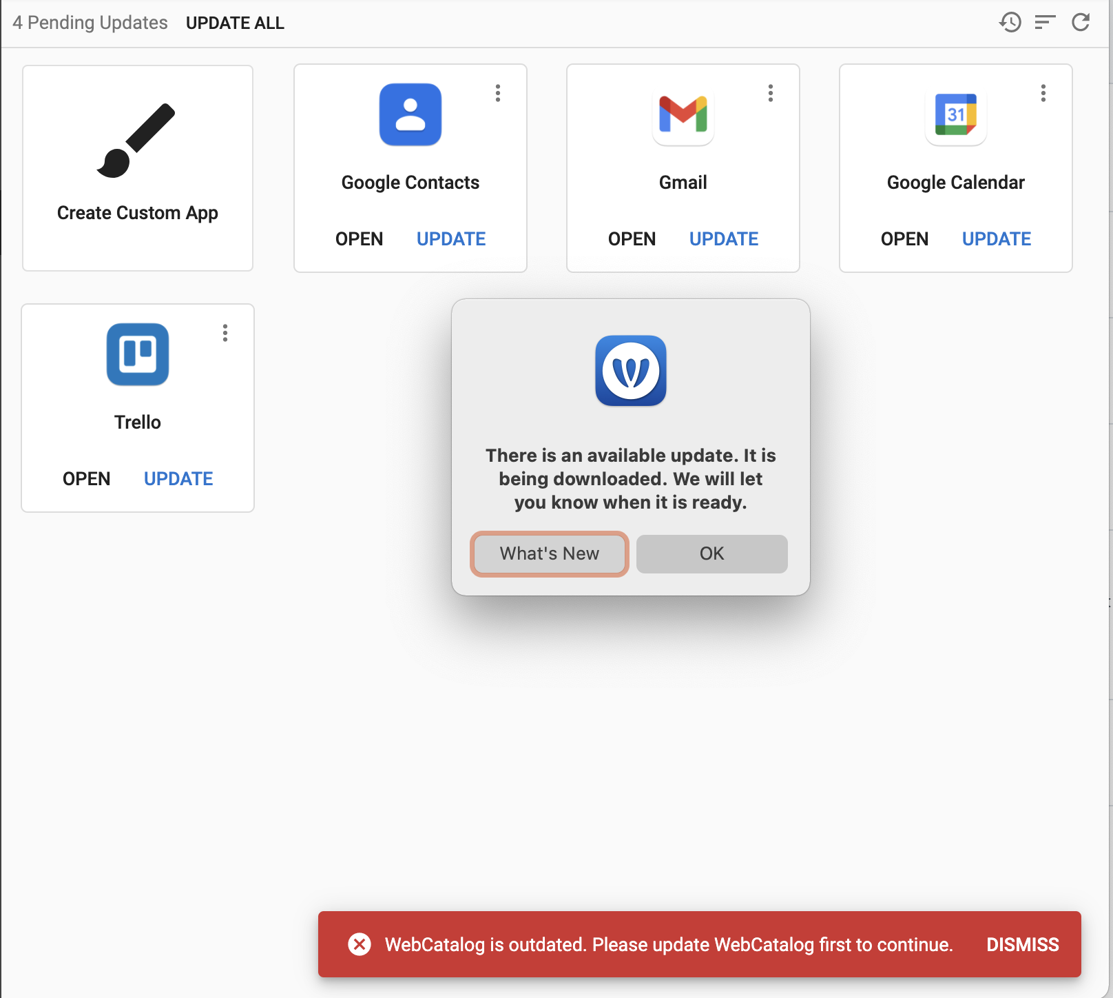 bug: WebCatalog app doesn't update · Issue #1508 · webcatalog ...