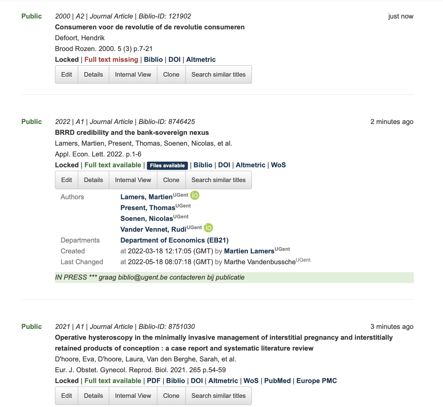 In the list view, I can see the most important information all at once ...