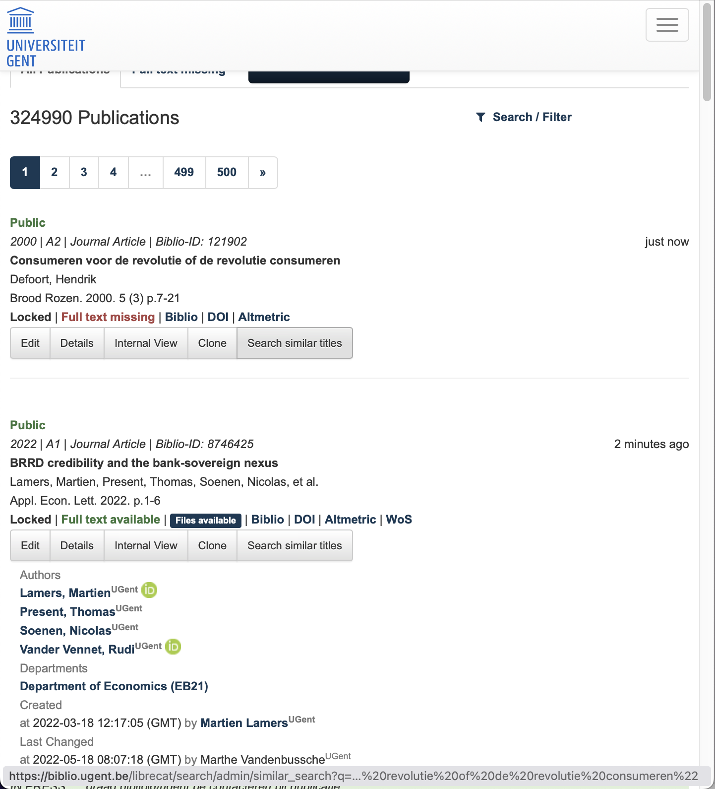 As a reviewer, when I use Biblio in a split screen, the functionalities must still be visible ...