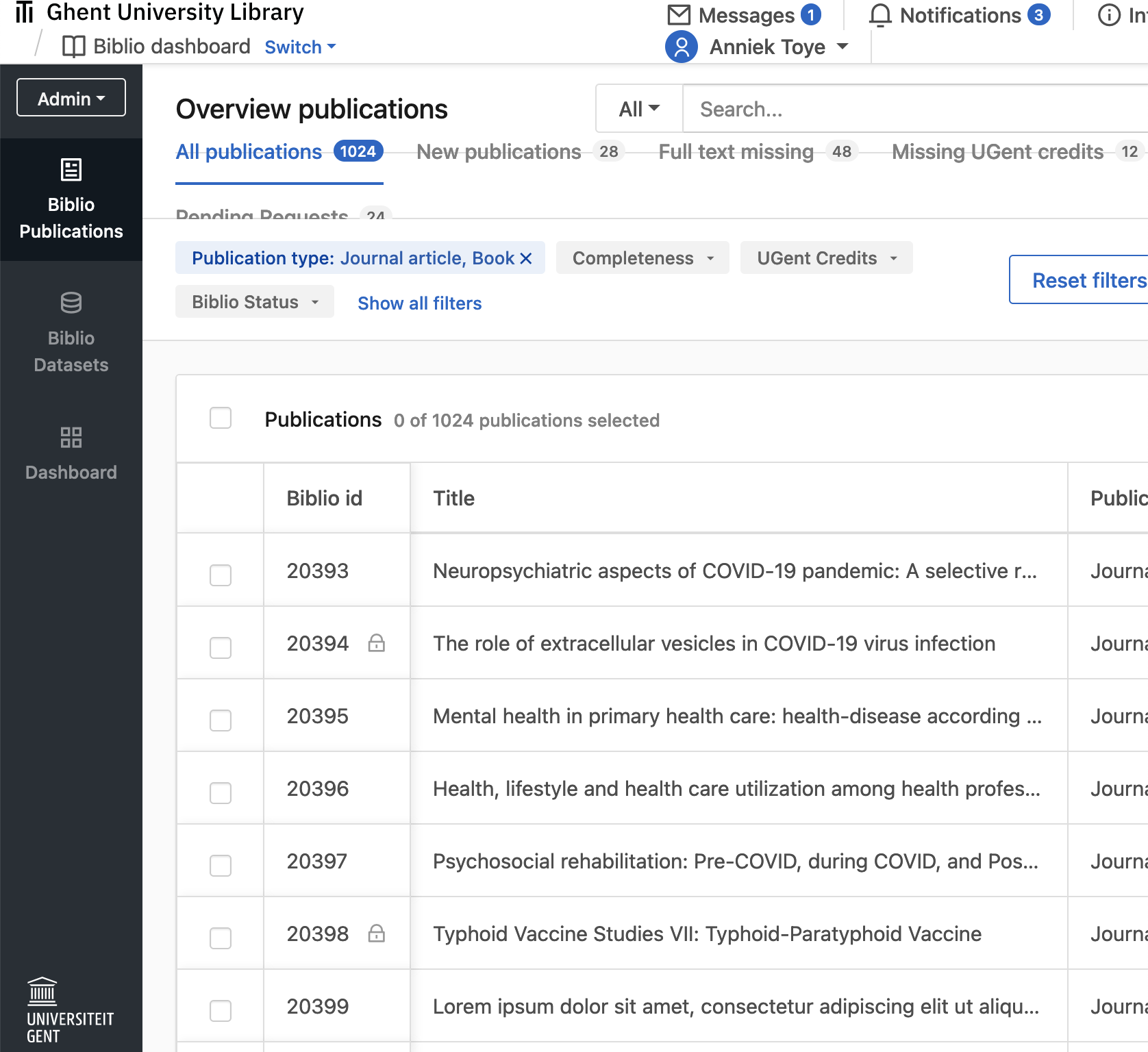 As a reviewer, when I use Biblio in a split screen, the functionalities must still be visible ...