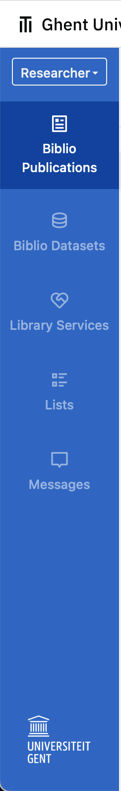 Researcher to Librarian switch · Issue #557 · ugent-library/biblio-backoffice · GitHub