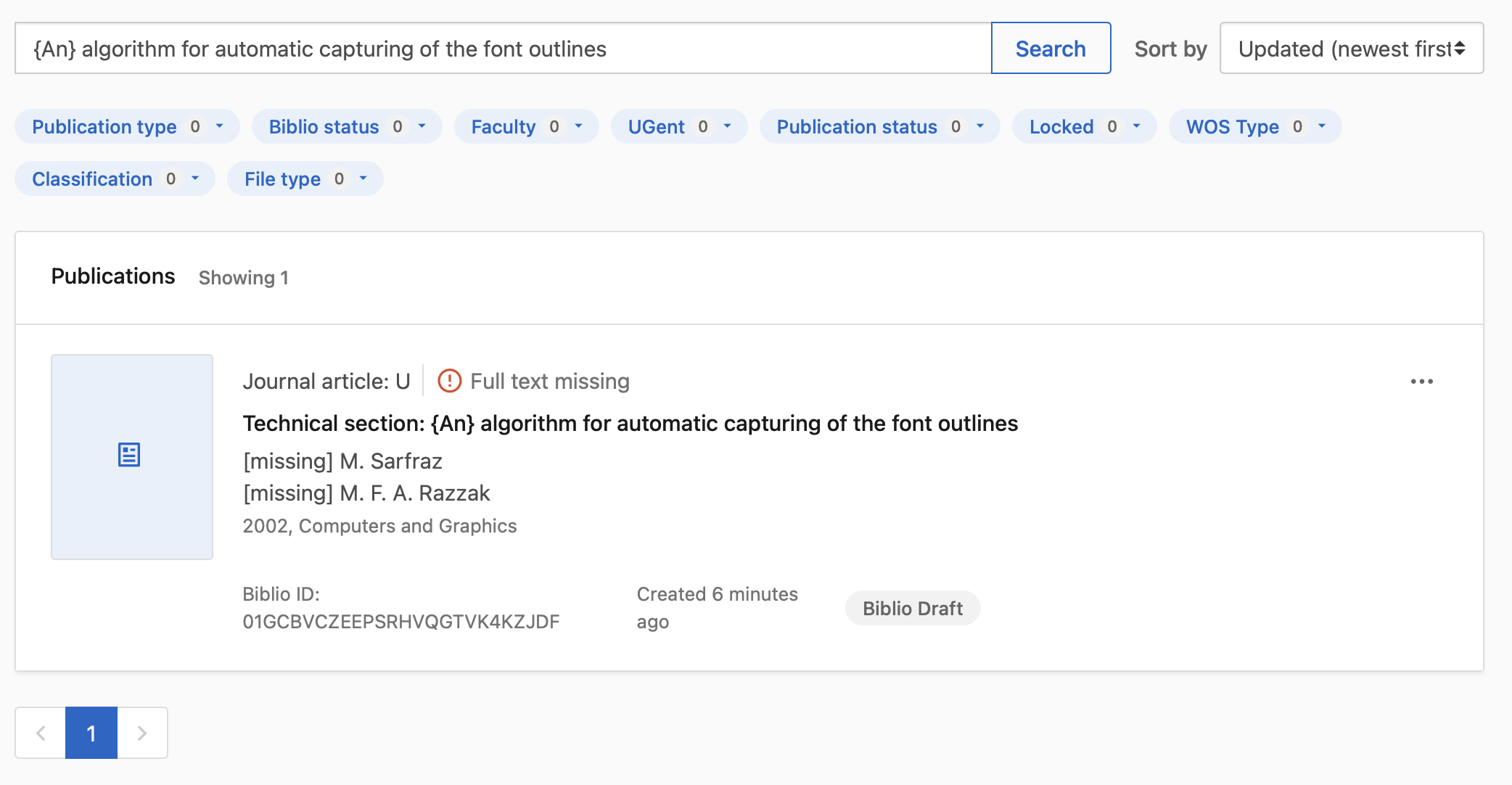 Fuzzy search matching · Issue #600 · ugent-library/biblio-backoffice · GitHub