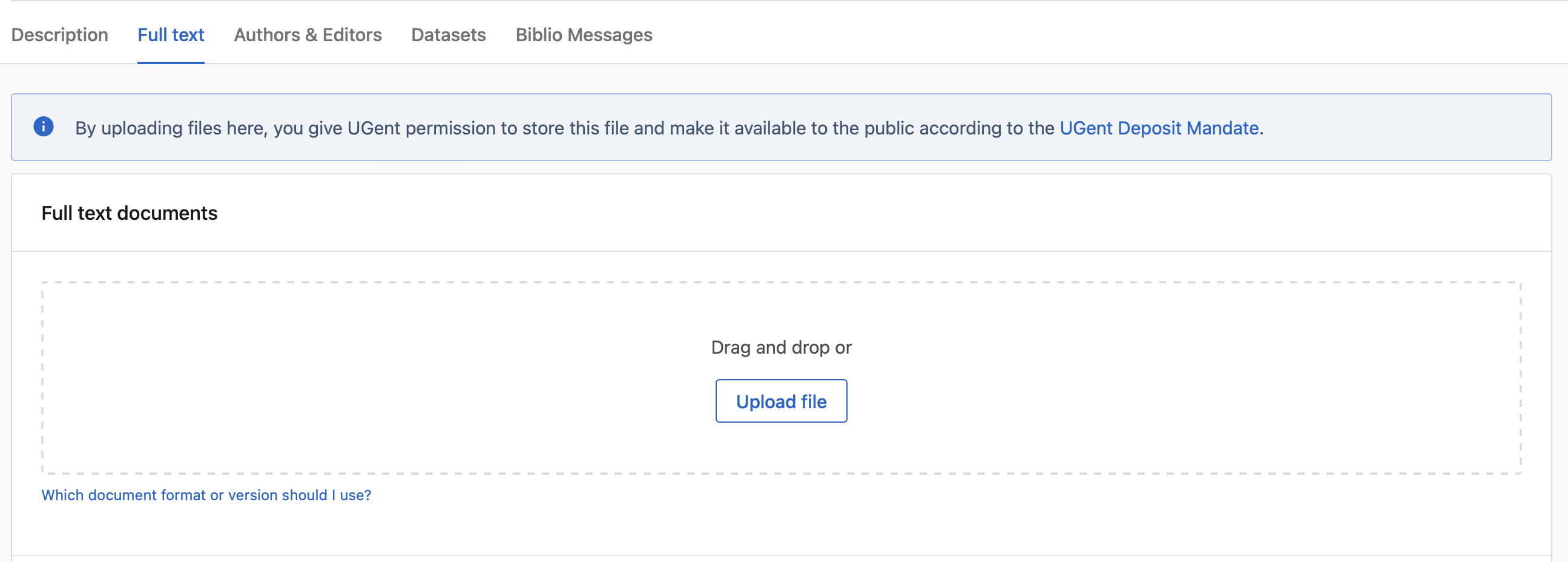 Document details for full text flow + new publication policy · Issue #559 · ugent-library/biblio ...