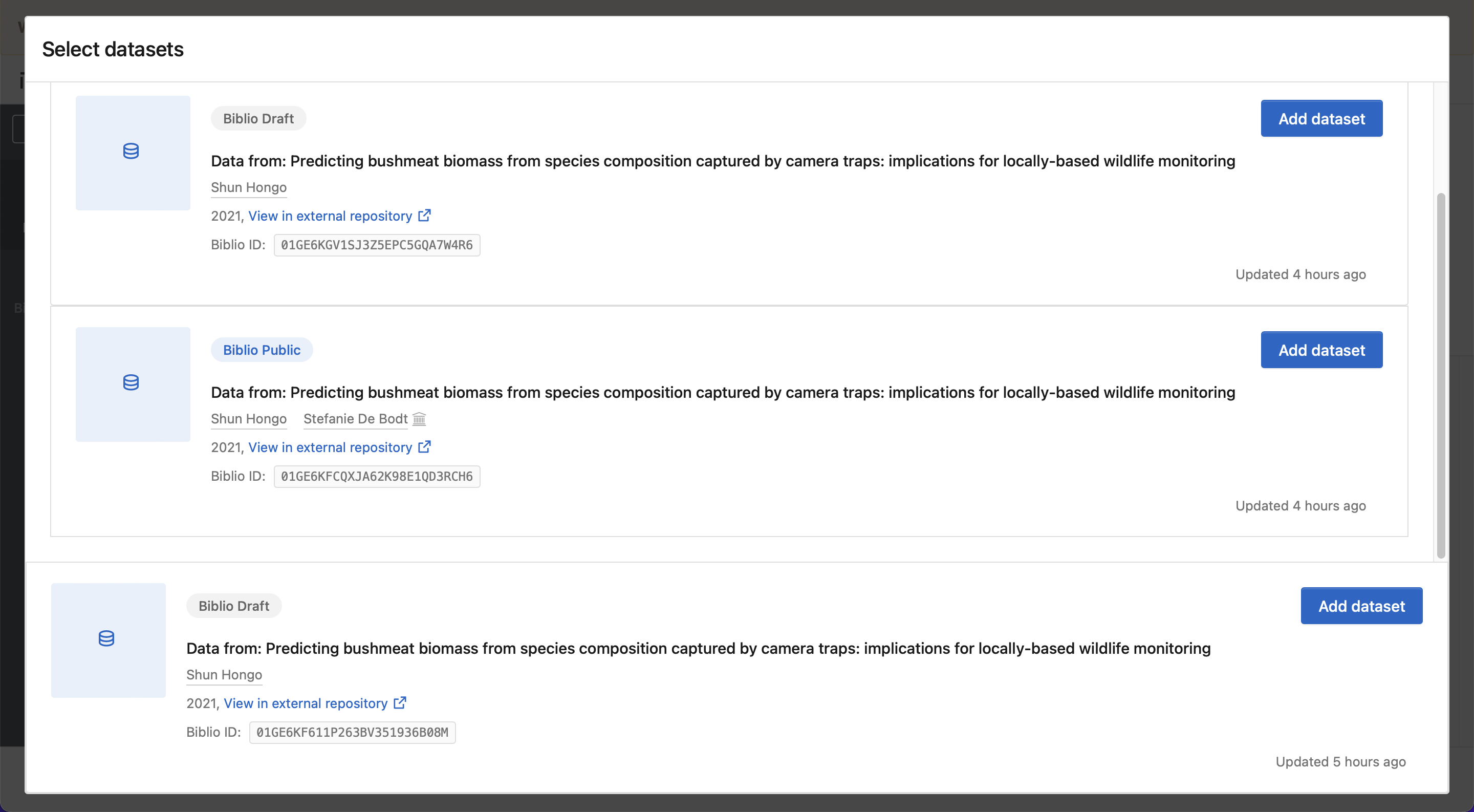 When relating a dataset to a publication, you cannot back out. · Issue #644 · ugent-library ...
