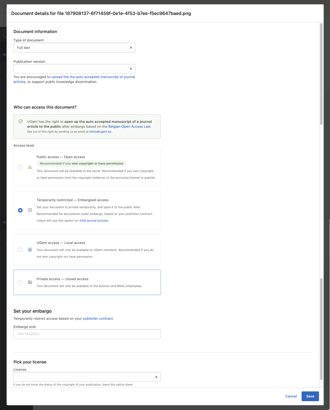 Full text & Files epic · Issue #650 · ugent-library/biblio-backoffice · GitHub