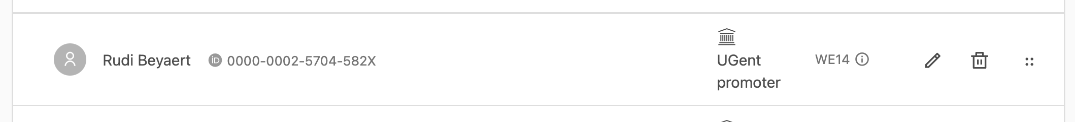 Export from back-office does not list UGent promoters / supervisors as UGent for all ...